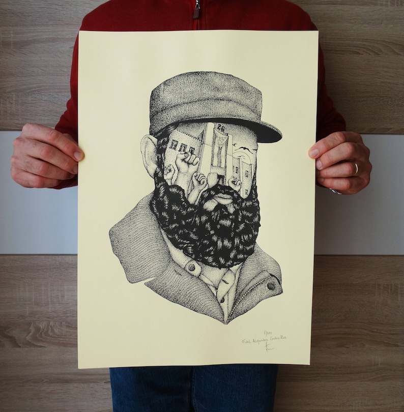 Fidel Castro Art Print / Large Art Print / Wall Art Prints / - Etsy