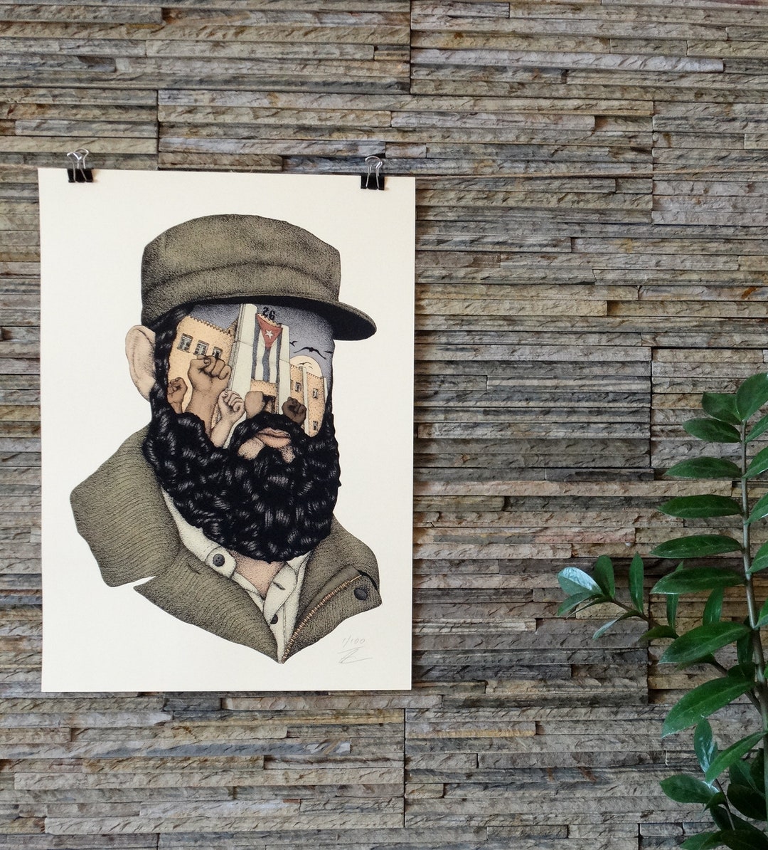 Fidel Castro Art Print / Large Art Print / Wall Art Prints / Communist ...