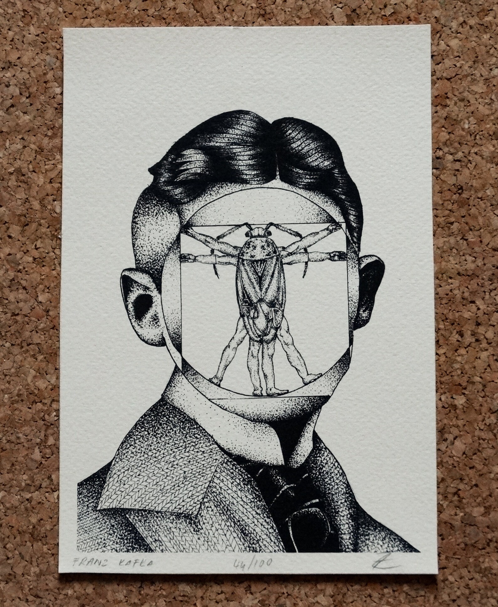 Franz Kafka Art Print / Small Art Print / Abstract Portrait / - Etsy