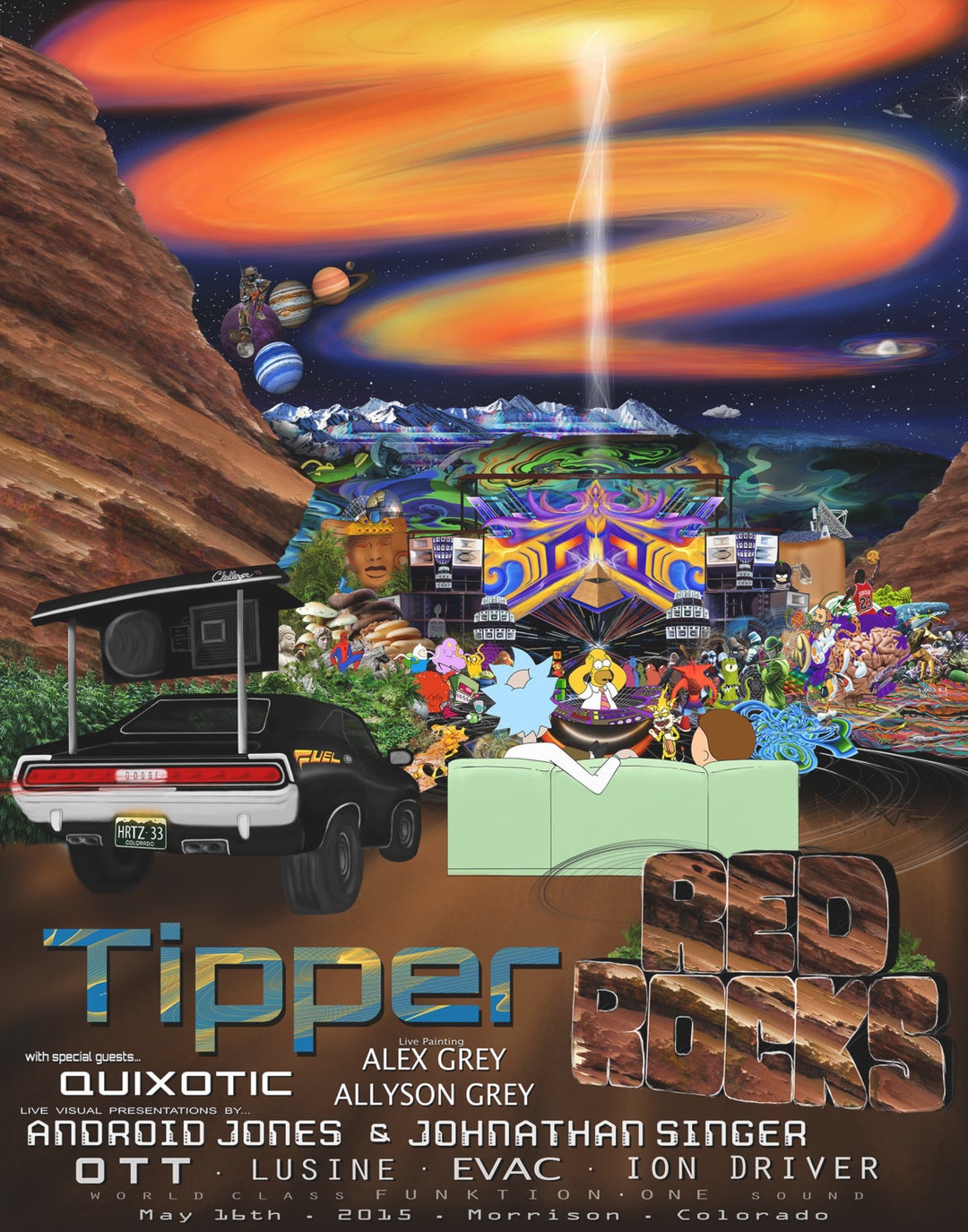 Tipper . Red Rocks . Colorado . 2015 . (funktionone, Quixotic, Alex ...