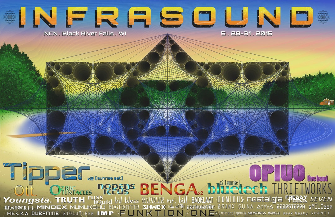 INFRASOUND MUSIC FESTIVAL . 2015 . Digital Art Print (tipper, Opiuo ...