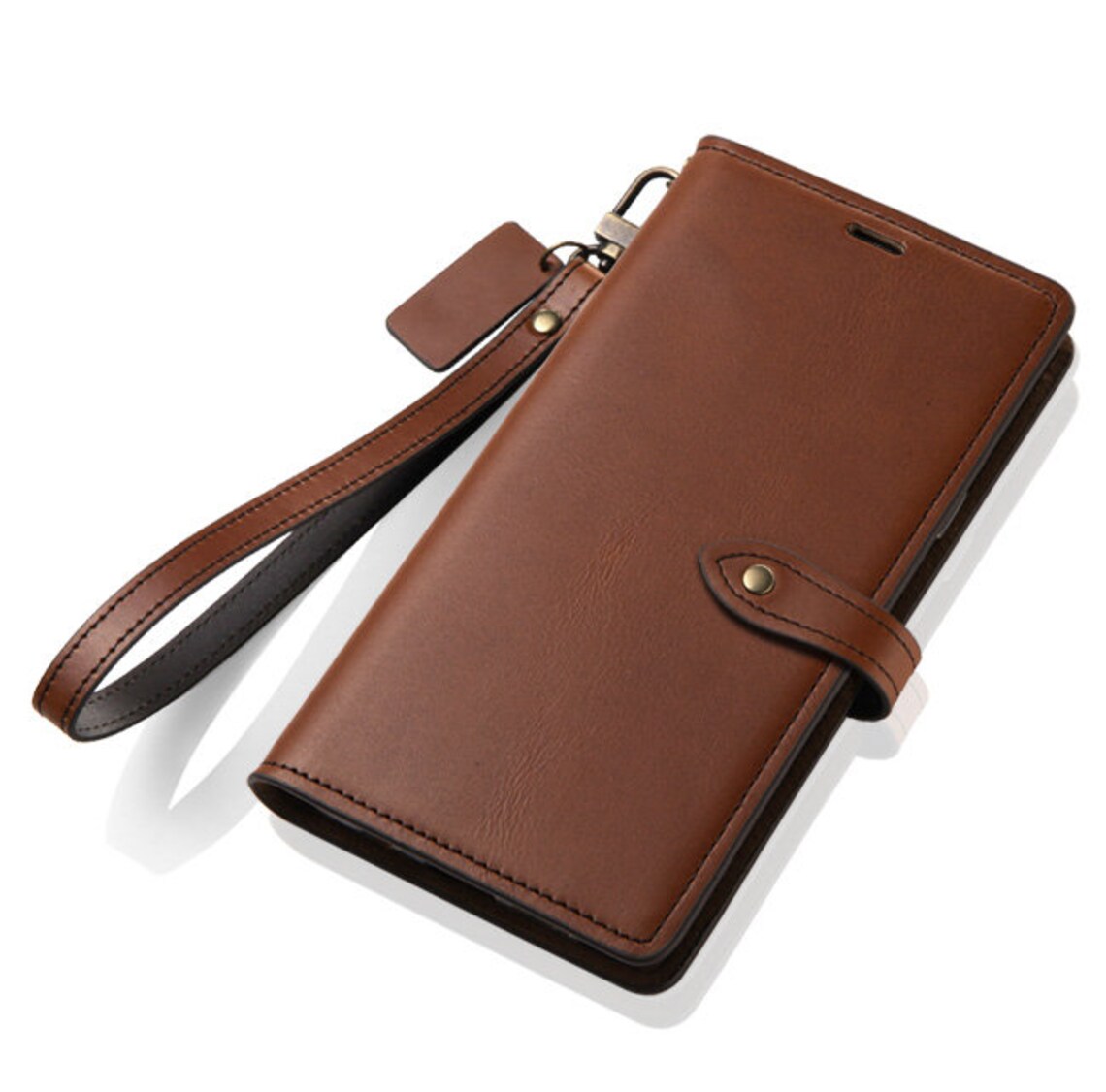 Motimo Vegetable Tanned Leather Wallet Case for Iphone | Etsy