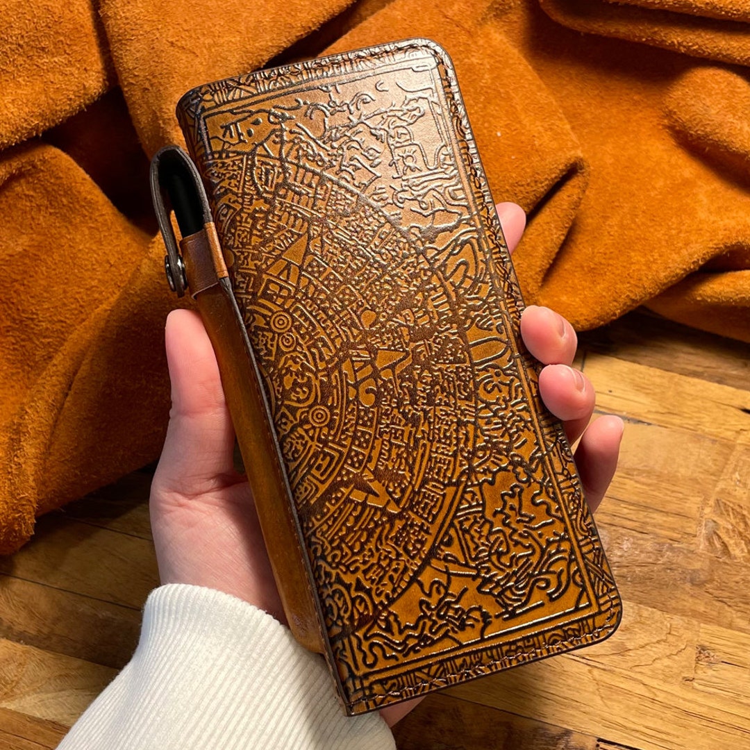 Aztec Sun Stone Embossed Leather Wallet Case for Galaxy Z Fold 5 ...