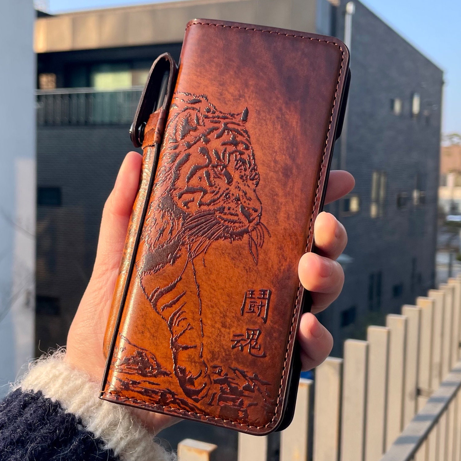 Etched Leather Case Note 4