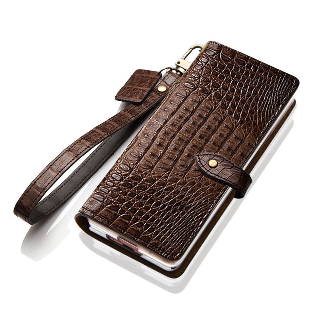 Motimo Genuine Alligator Leather Case for Galaxy Z Fold 3. Z Fold 4, Z ...