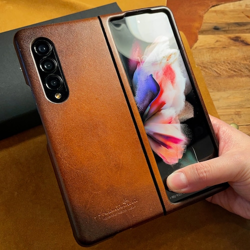 Leather Galaxy Z Fold 4 Case / Z Fold 3 / Z Fold 2 / Z Fold 1 - Etsy ...