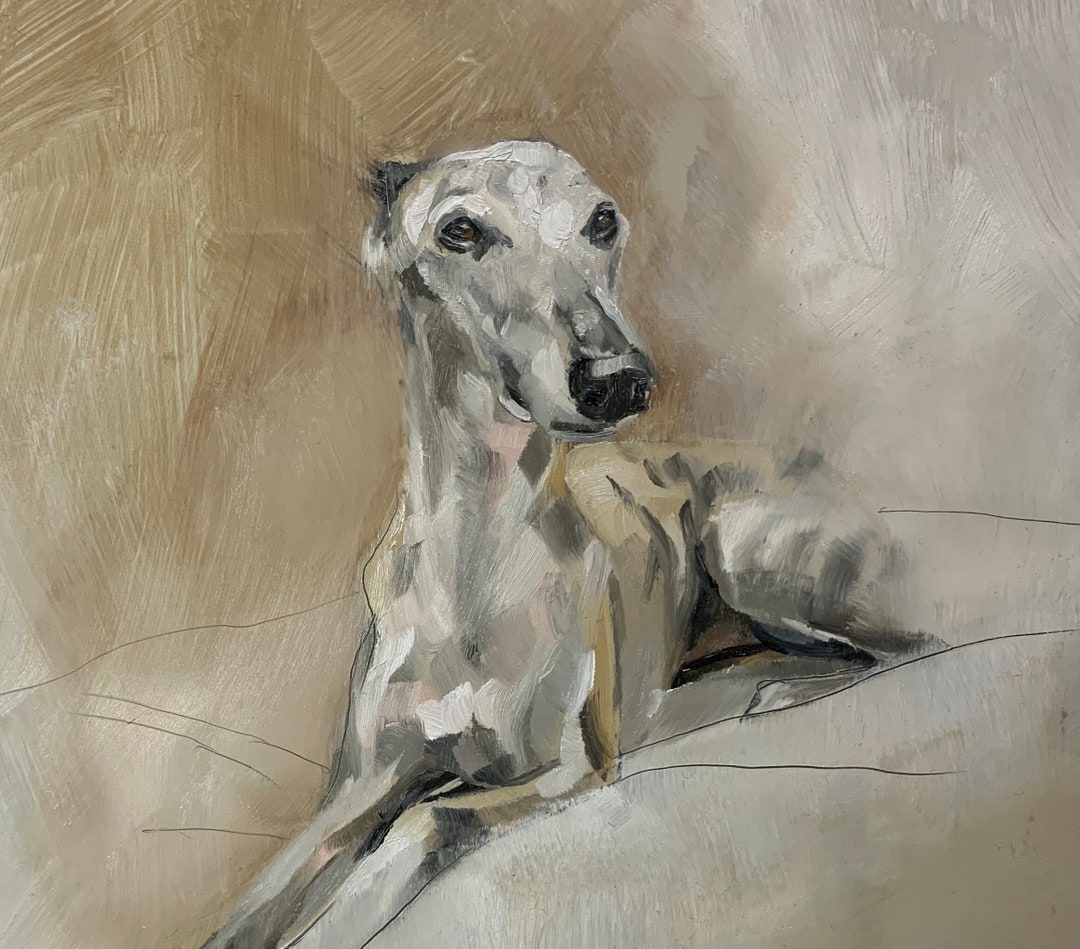 Whippet Print, Whippet Art, Dog Painting, Dog Art, Whippet Painting ...