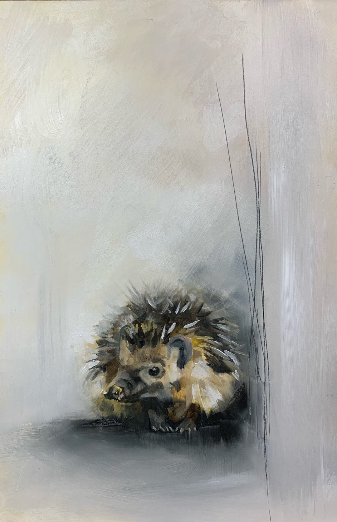 Erizo imagen de erizo arte de erizo arte de pared de erizo - Etsy España