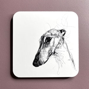 COASTER Whippet Squiggle Coaster Greyhound Sighthond - Etsy UK