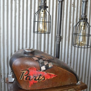 Motocycle Gas Tank / Table Light / Chicago Blackhawks / Steampunk ...