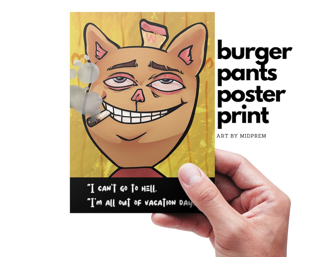 Burgerpants 5x7 Postcard Print, Undertale Original Mini Poster - Etsy