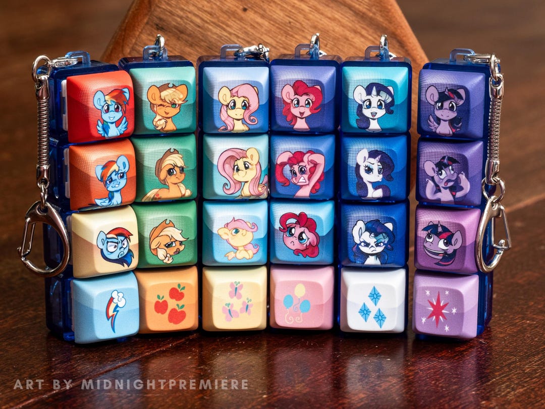 Mane 6 Keycap Set of 24 | Keychain Keyswitch Removable XDA Keyboard ...