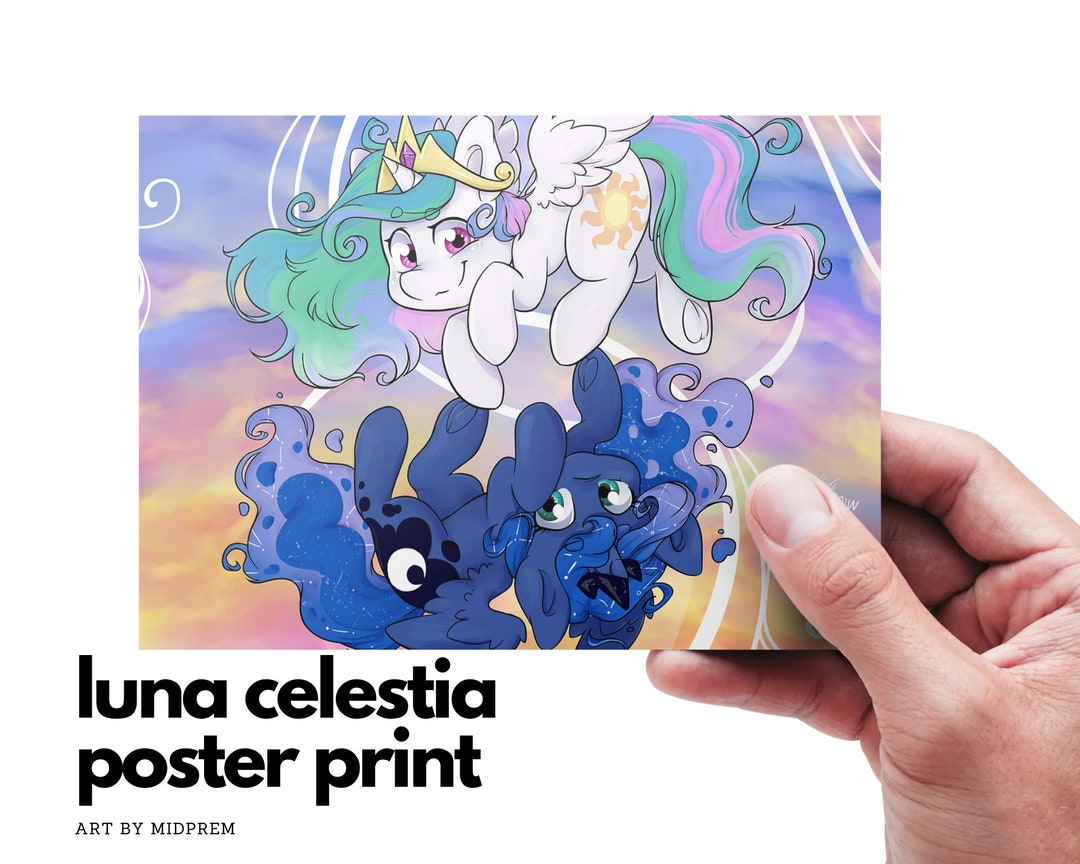 Lunatia 5x7 Postcard Print Princess Luna Celestia Sunrise Sunset Poster ...