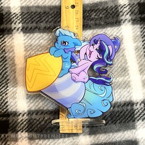 Starlight and Trixie Stand Rocket Acrylic Standee Double-sided MLP Fim ...