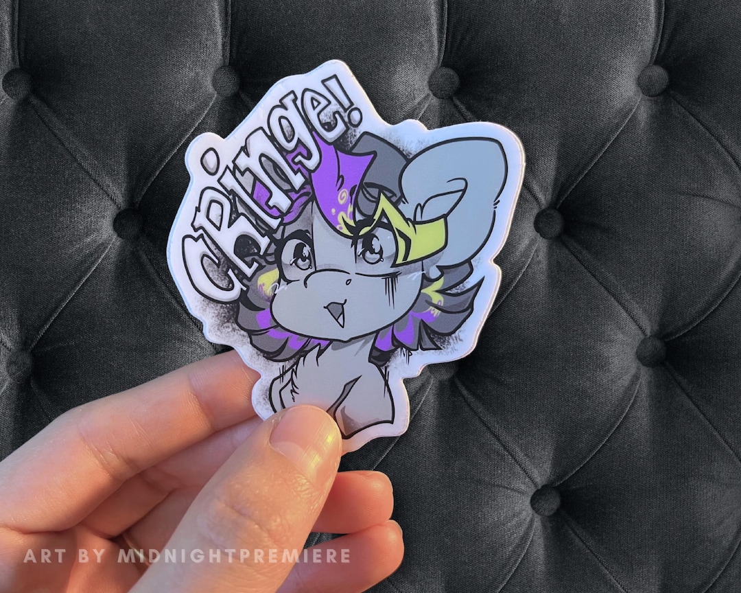 CRINGE Pony Sticker | Waterproof Dishwasher Safe 3" Vinyl Car Laptop ...