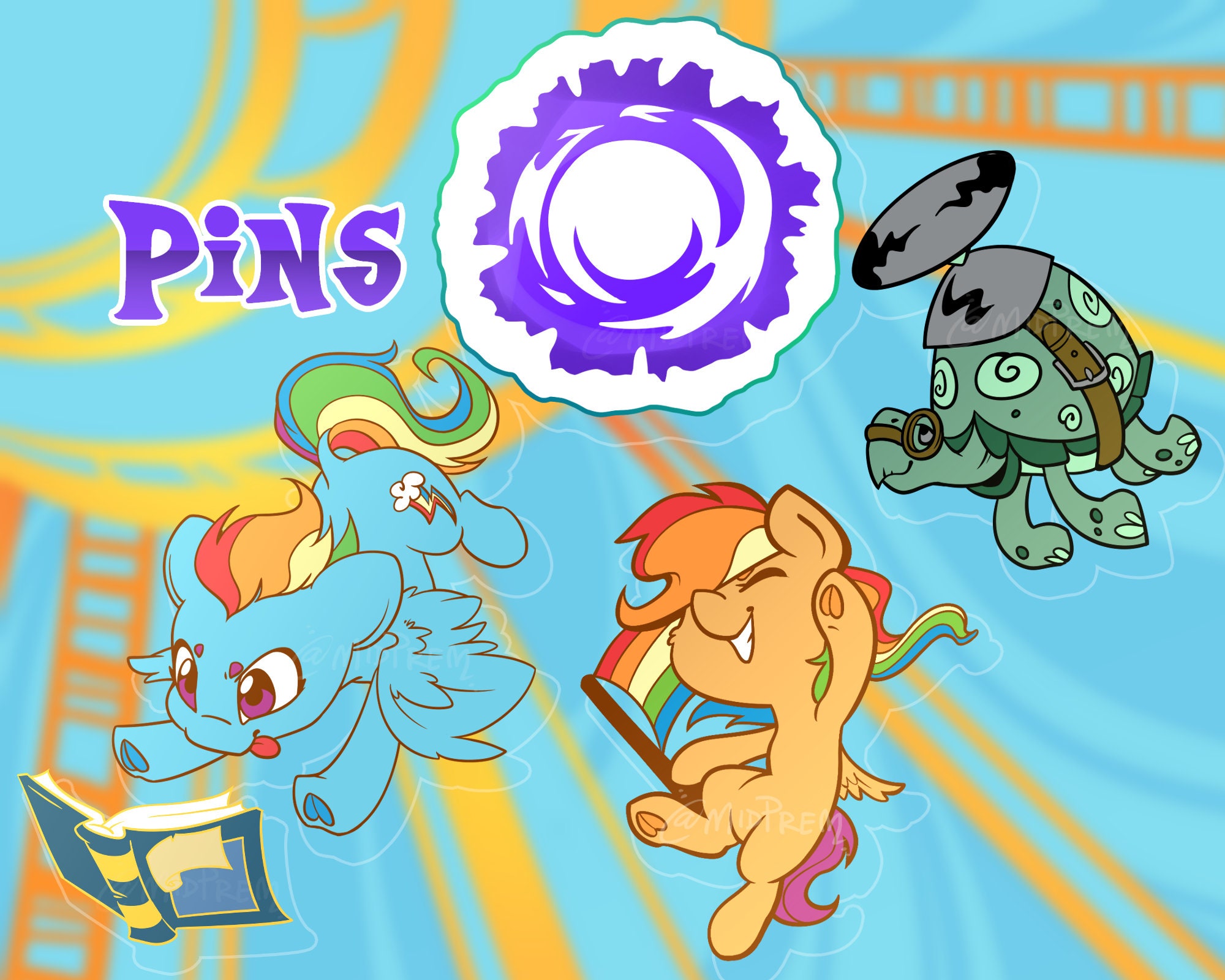 Rainbow Dash and Friends Enamel Pin Set - Etsy