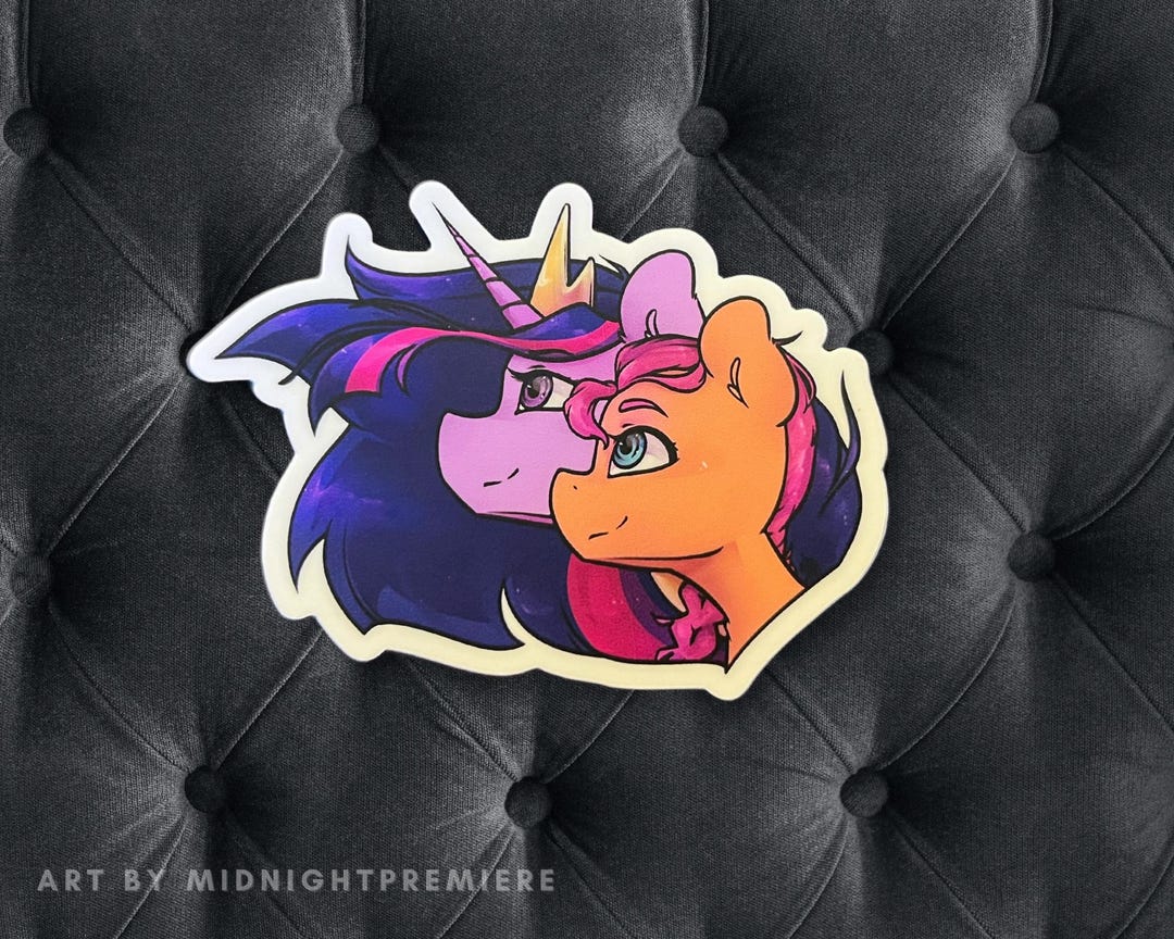 Twilight and Sunny MLP Vinyl Waterproof Sticker Dishwasher-safe, My ...