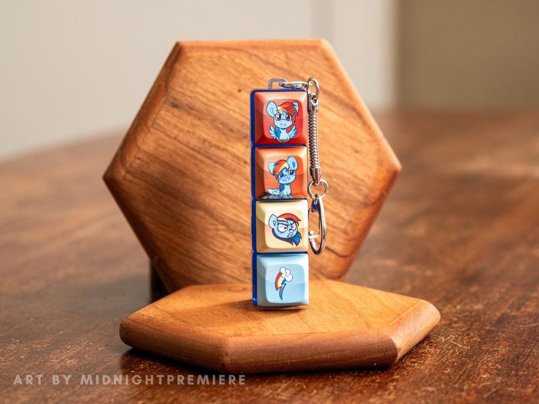 Rainbow Dash Keycap Set of 4 | Keychain Keyswitch Removable XDA ...