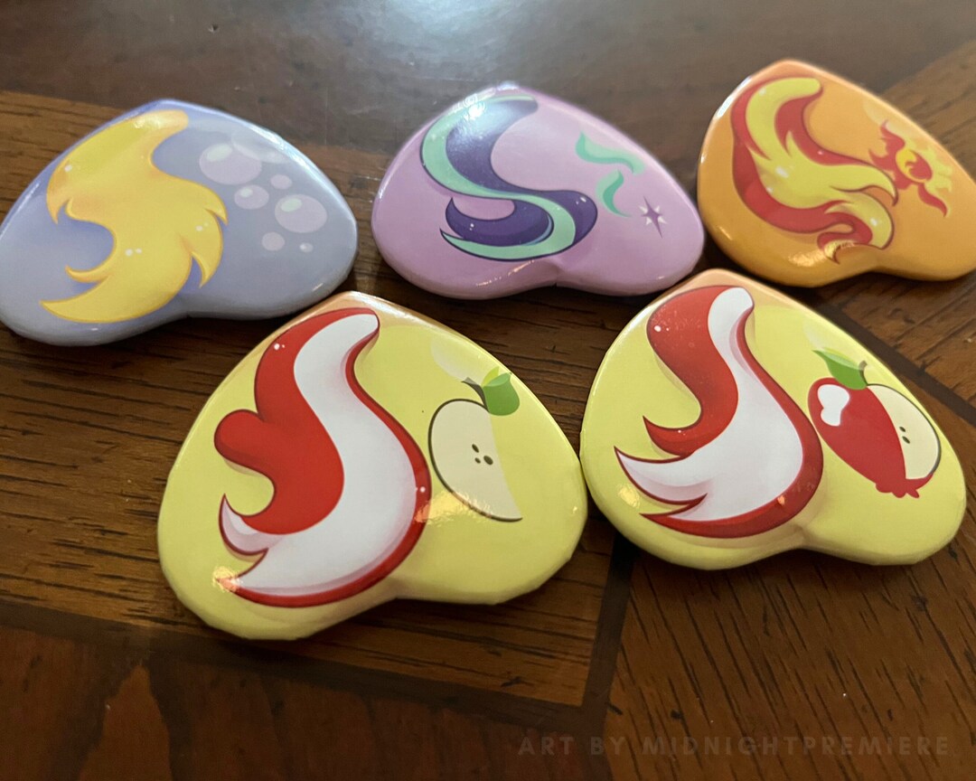 Background Characters Cutie Mark Buttons MLP Derpy Starlight Glimmer ...