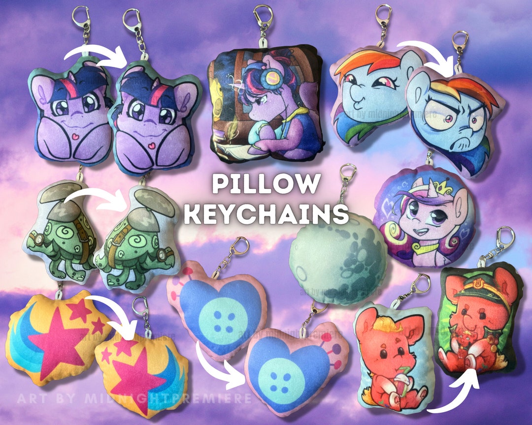 My Little Pony Pillow Keychains | Twilight Sparkle Rainbow Dash Tank ...