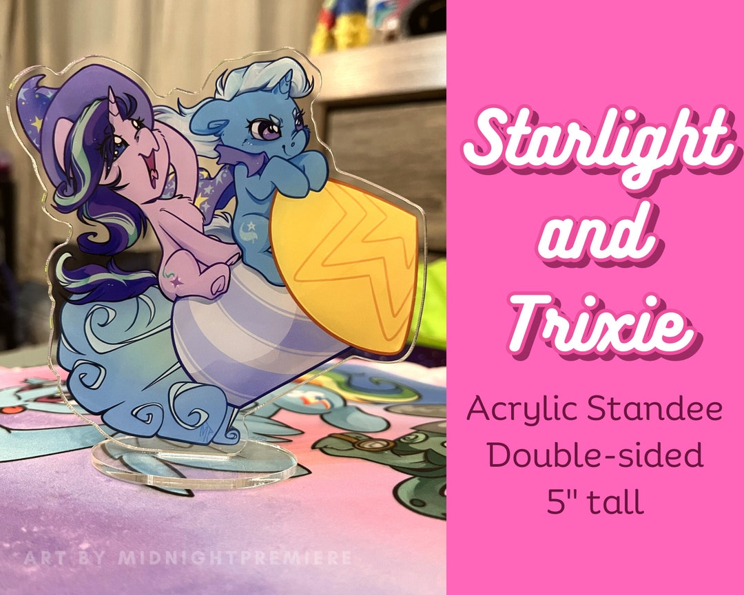 Starlight and Trixie Stand Rocket Acrylic Standee Double-sided MLP Fim ...