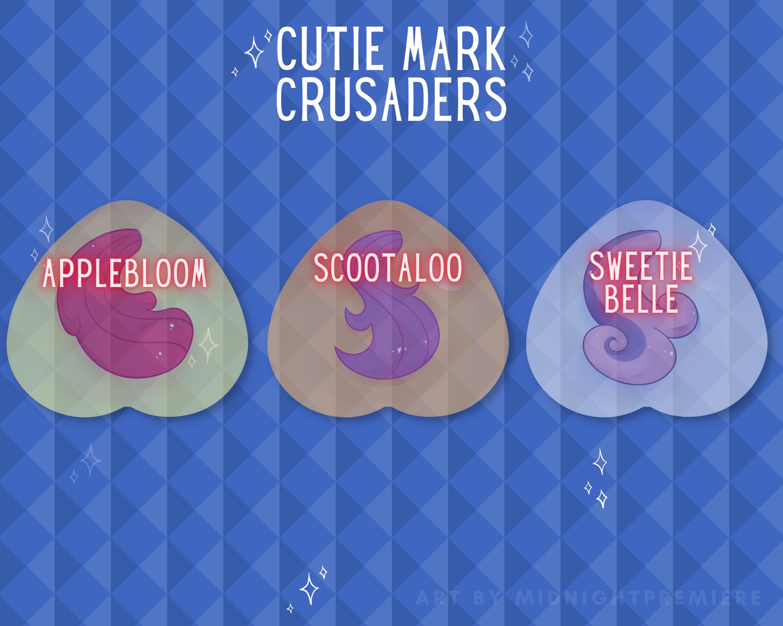 Cutie Mark Crusaders Cutie Mark Buttons MLP CMC Applebloom Scootaloo ...