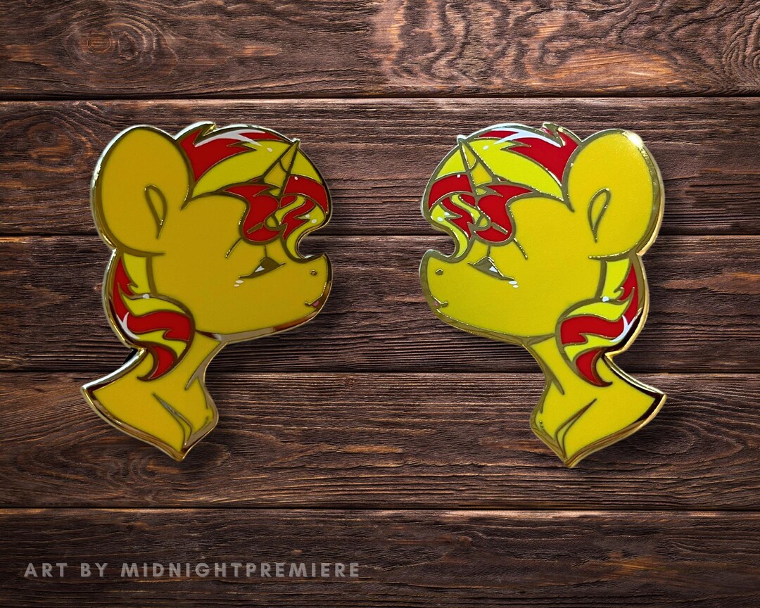 Sunset Shimmer Kissing Enamel Pin 2 MLP Now Kiss: an Enamored Equestrian Enamel Pin Project Fim ...