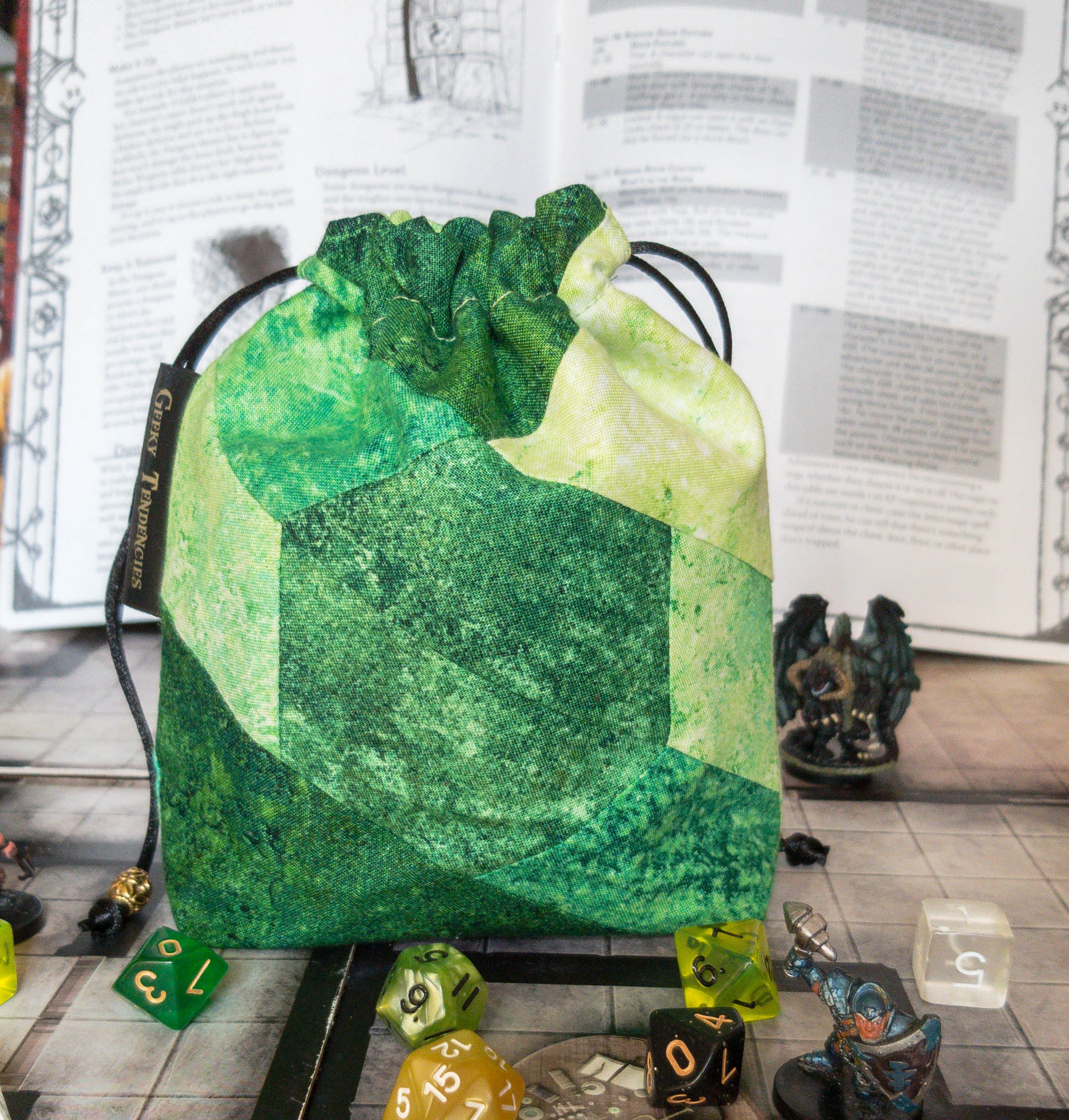Drawstring Bag Pattern - Dnd Accessories - Dice Bag With Pockets ...