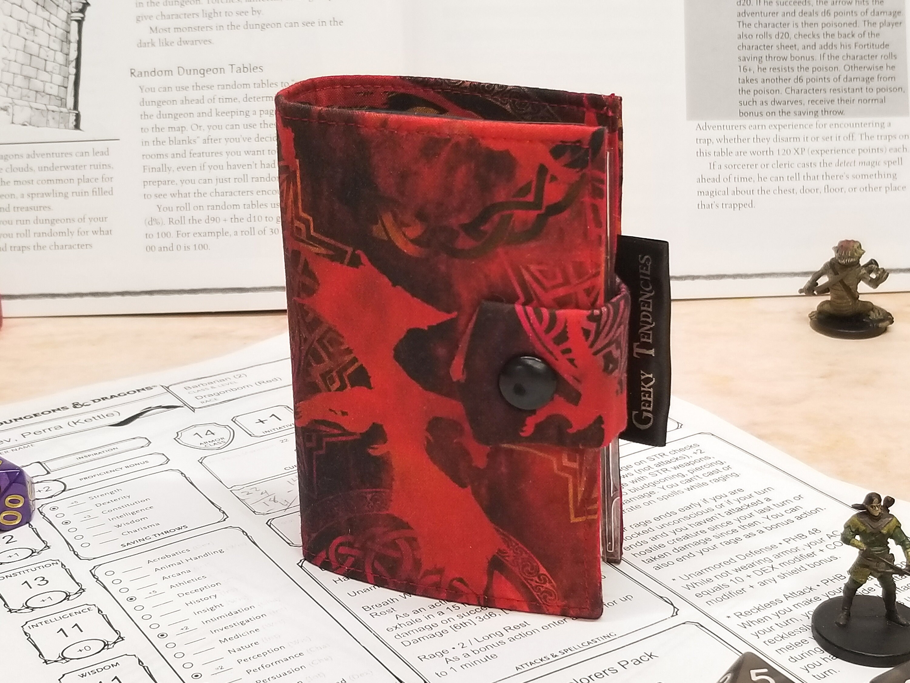 Softcover Spell Book Red Dragon Print Dnd Accessories - Etsy