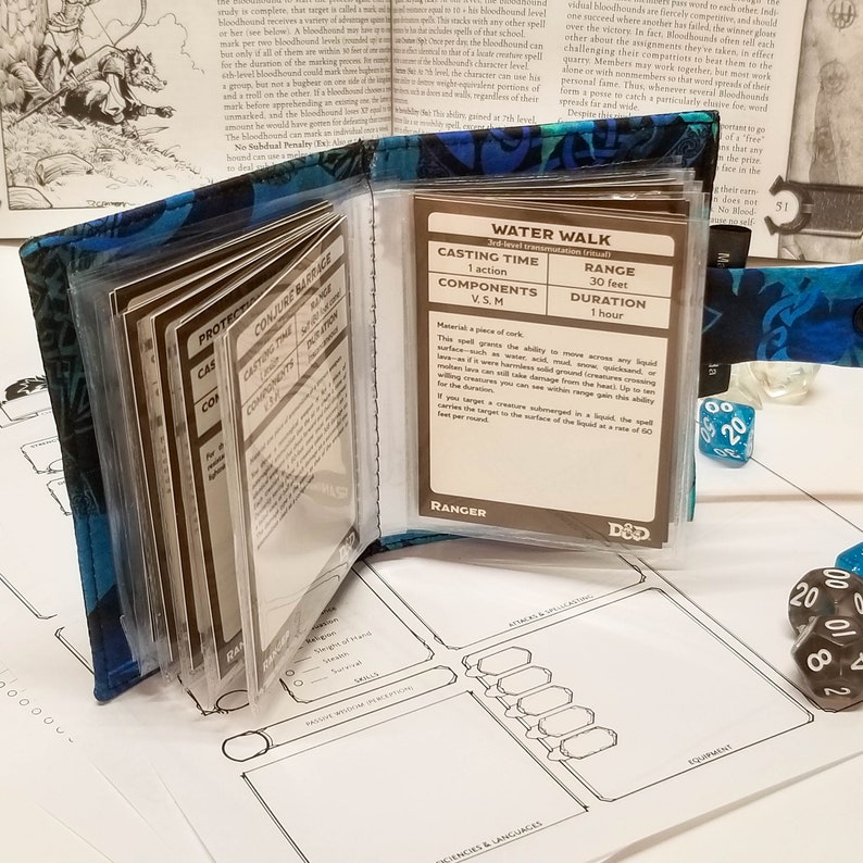 Softcover Spell book Card Album DnD Accessories Gamer | Etsy