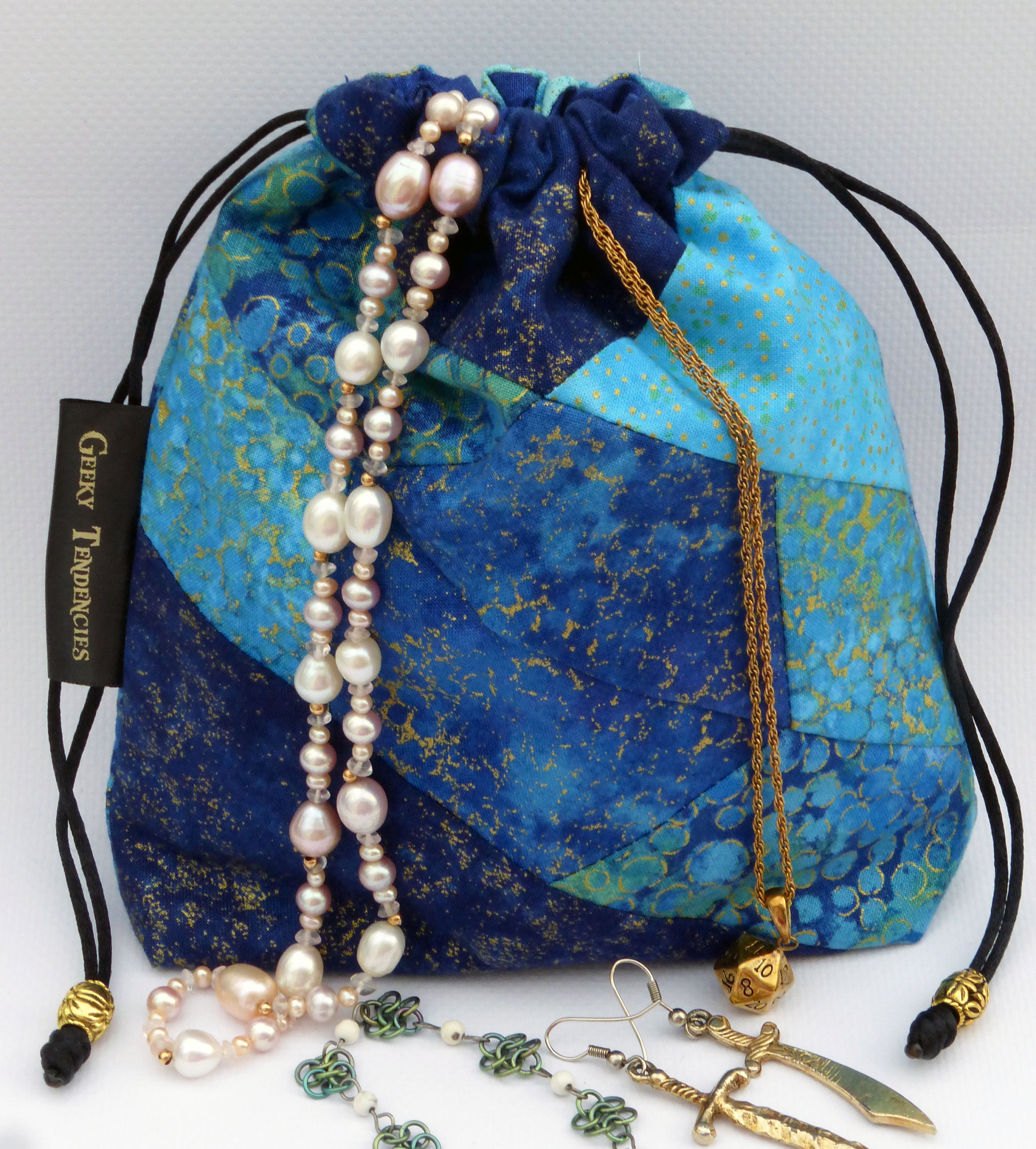 Drawstring Bag Pattern - Dnd Accessories - Dice Bag With Pockets ...