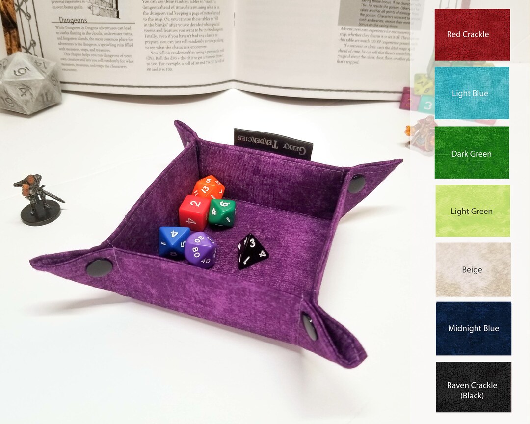 Custom Color Small Dice Tray - Dnd Dice Tray - Collapsible Dice Tray ...