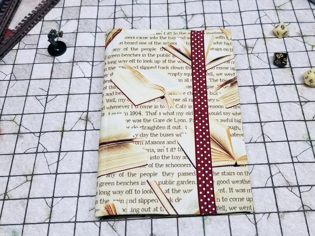 Literary 5x8 Refillable Notepad Cover, Fabric Padfolio, Player Folio ...