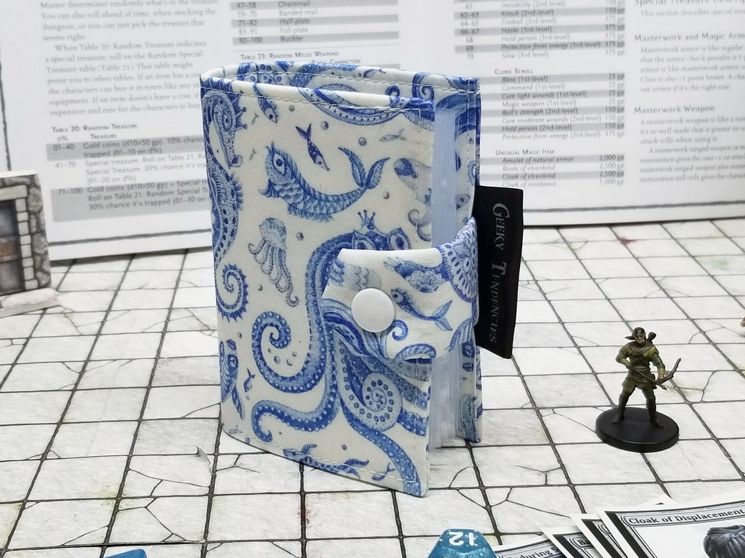 Mermaid Print Dnd Spellbook, 18 to 24 Page Spell Card Holder, Dnd or ...