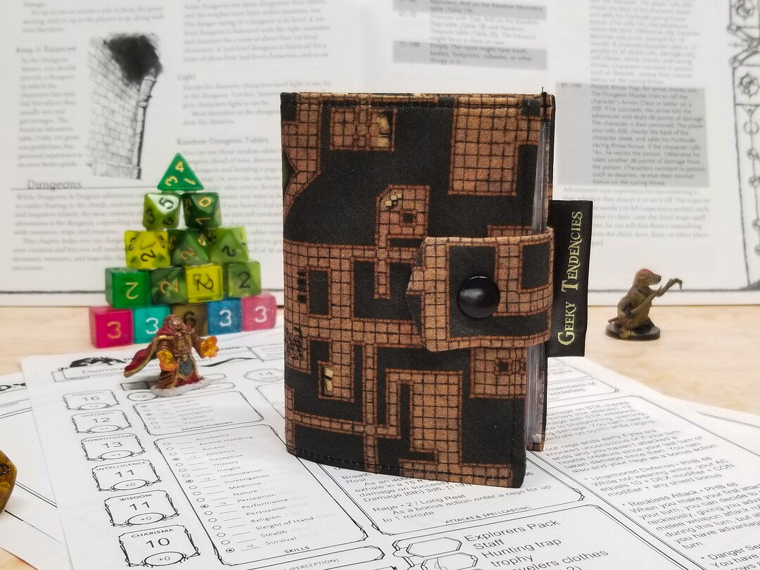 Dark Dungeon Map Spellbook Dnd Spellbook Card Holder Dnd Accessories ...