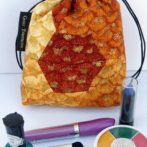 Drawstring Bag Pattern - Dnd Accessories - Dice Bag With Pockets ...