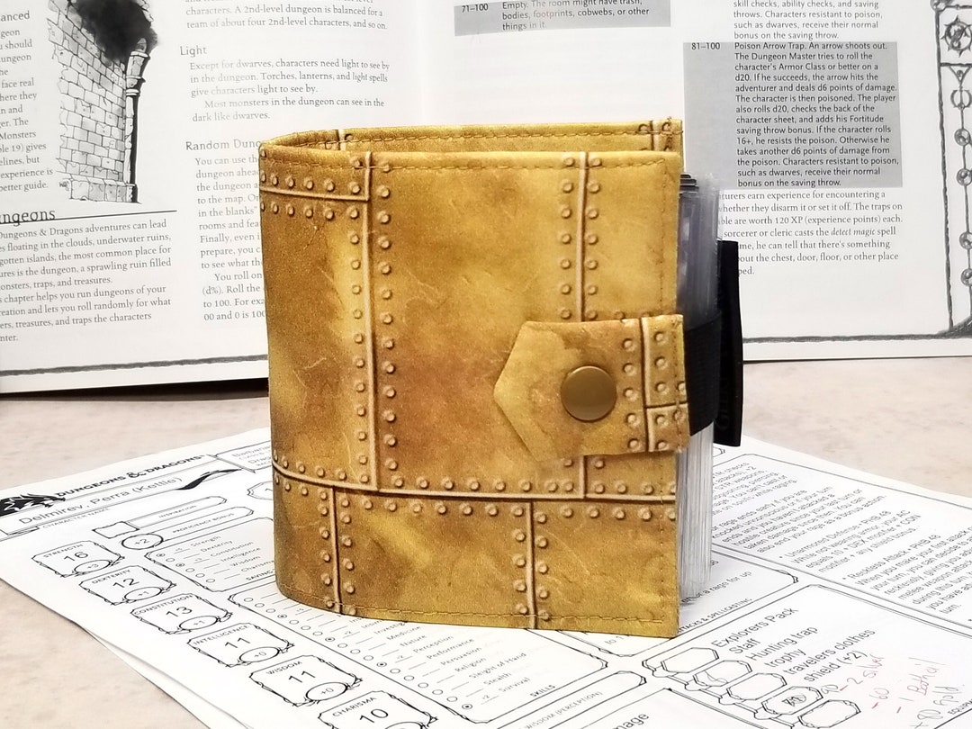 Chonky Spellbook - Faux Brass Plate Print - Card Holder - RPG ...