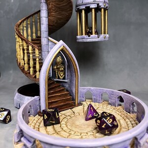 Deluxe Custom Staircase Dice Tower and Tray With Dice Jail - Hand ...