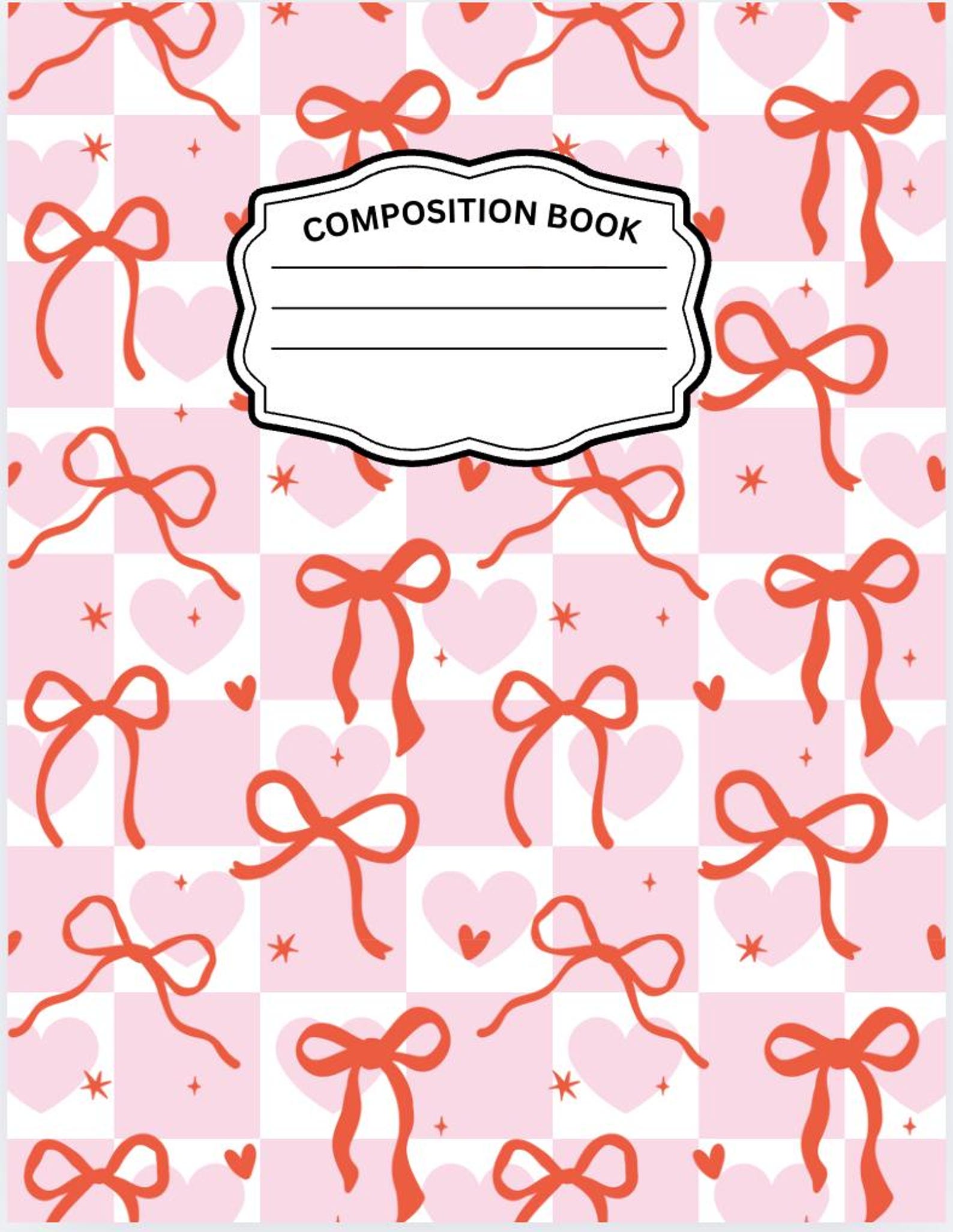 Pink Custom Composition Notebook - Etsy