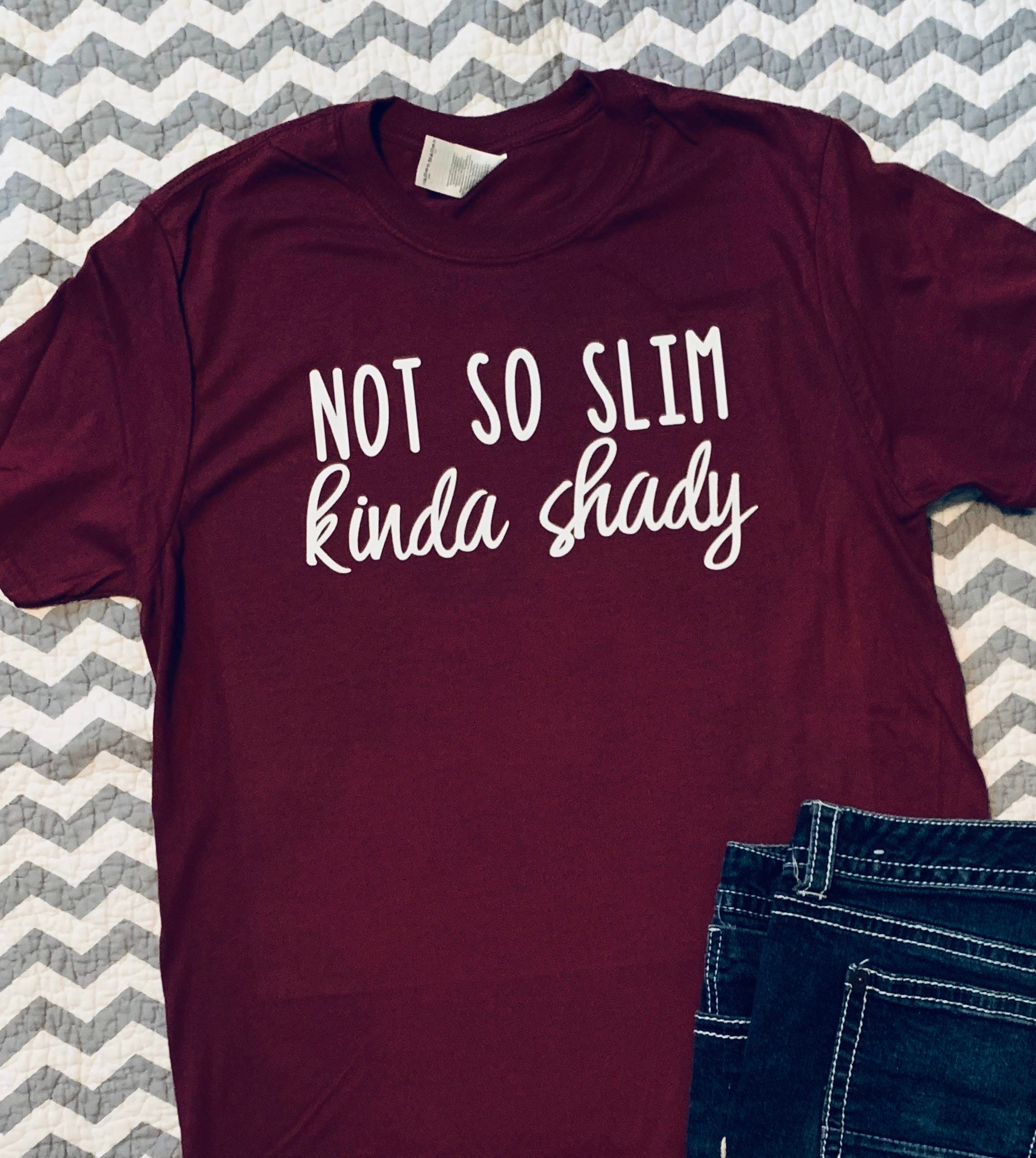 Not So Slim Kinda Shady Tee-Slim Shady-Not So Shady-Kinda | Etsy