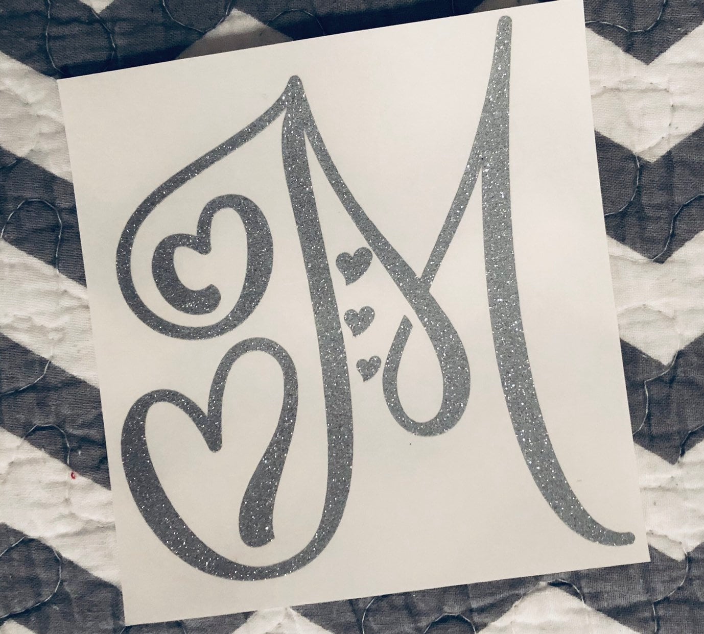 Single Initial Decal-heart and Letter Decal-cute Girly | Etsy