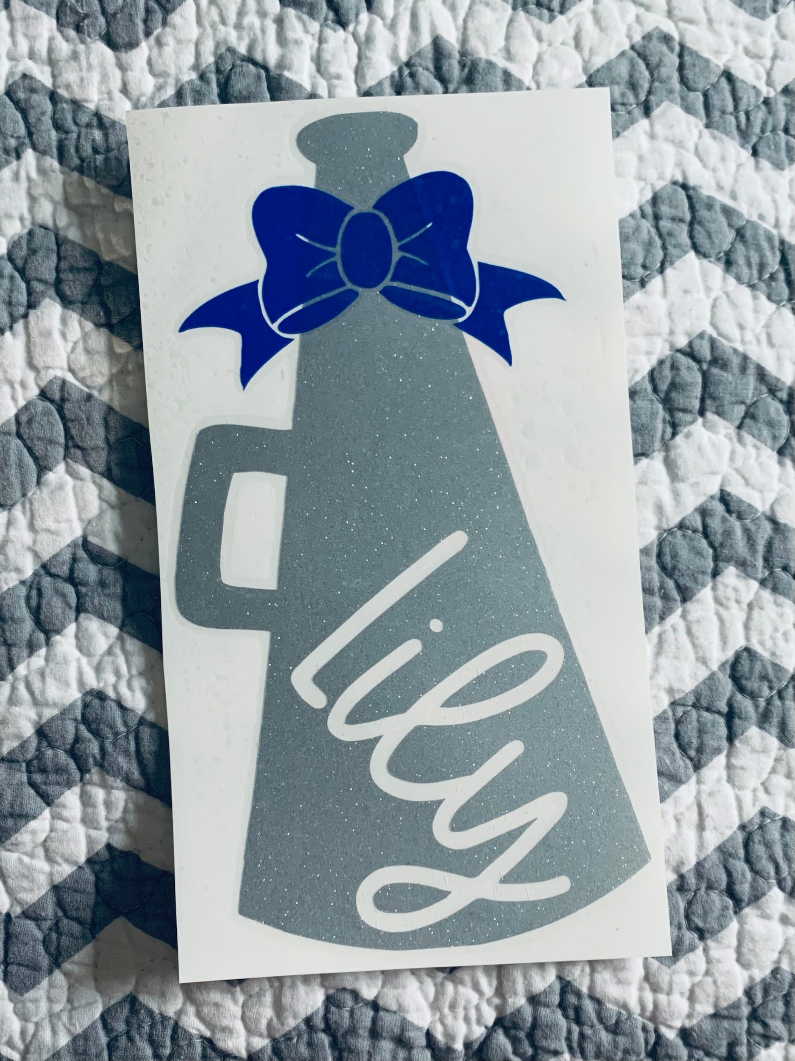 Cheer Name Decal-megaphone Decal-cheerleader-cheer-megaphone | Etsy