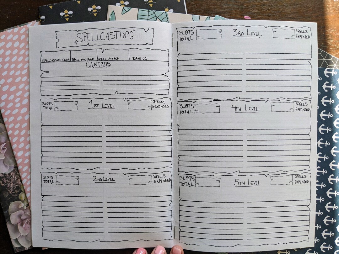 Mini DND Character Booklet - Etsy