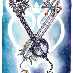 Oathkeeper and Oblivion | Kingdom Hearts Vinyl Sticker - Etsy
