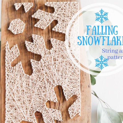 Snowflake String Art PATTERN DIY Christmas Winter Holiday - Etsy