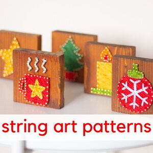 String Art Pattern Printable 5 Simple Christmas String Art - Etsy