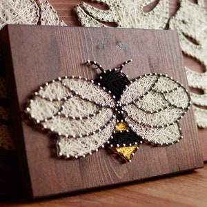 Bee Insect String Art Wall Decor, Great Farmhouse Beehive Tiered Tray ...