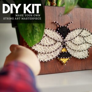 Bee String Art Kit, Crafts for Adults, Craft Kit, Bee Decor, Bee ...