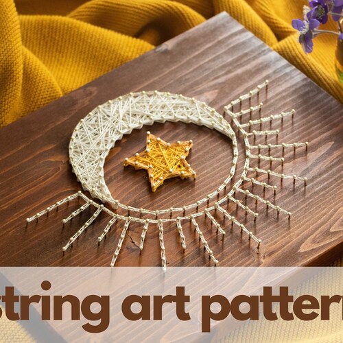 Star DIY String Art Pattern With Instructions - Etsy