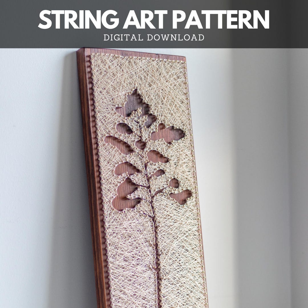 String Art Pattern - Pine Tree String Art Template Printable, DIY ...